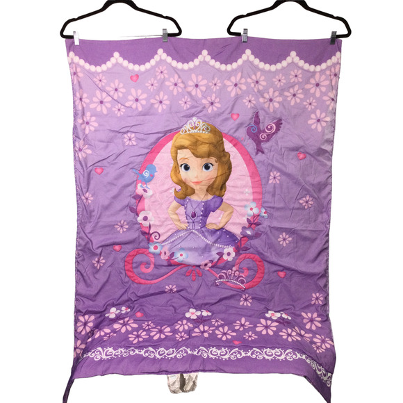 Disney | Bedding | Disney Princess Sofia The First Purple Toddler Bed Sheet Quilt Set 55 X 4 ...
